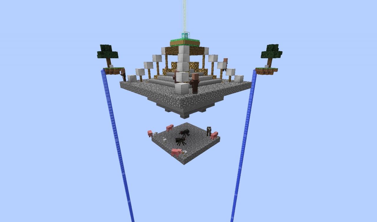 4 PLAYERS 1 WINNER Skyblock Wars Multiplayer Minecraft Map