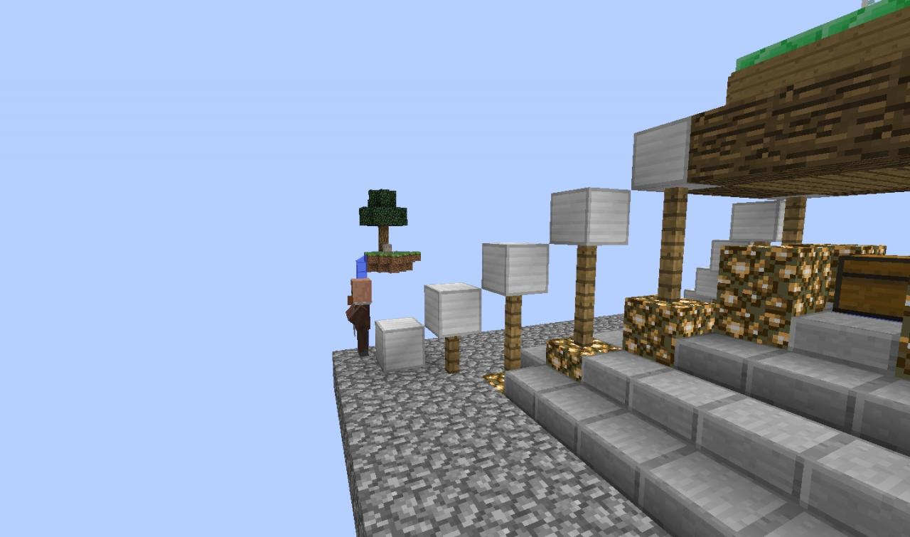 4 PLAYERS 1 WINNER Skyblock Wars Multiplayer Minecraft Map