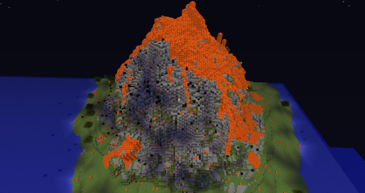 Erupting volcano survival! Minecraft Map