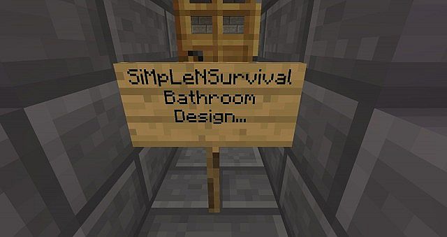 SiMpLeNSurvival Bathroom Design Minecraft Map