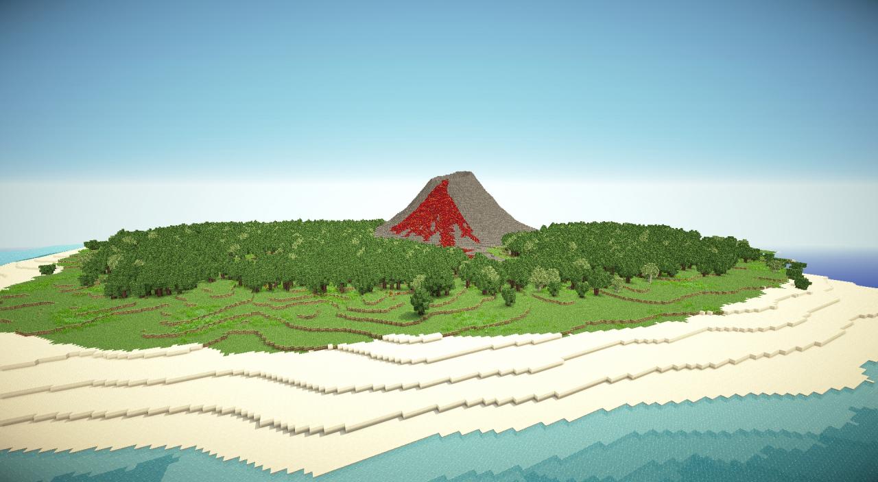 Volcano Island Minecraft Map
