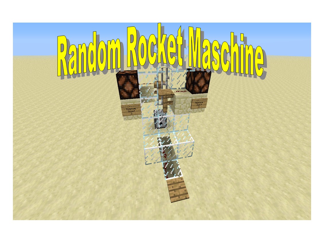 Random Redstone Maschine with Rockets Minecraft Project