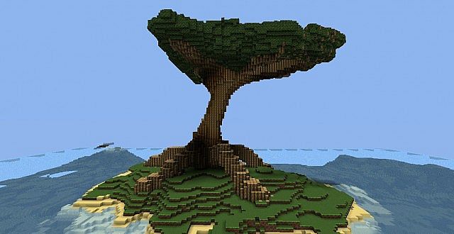 Small island, And a big Tree. Minecraft Map