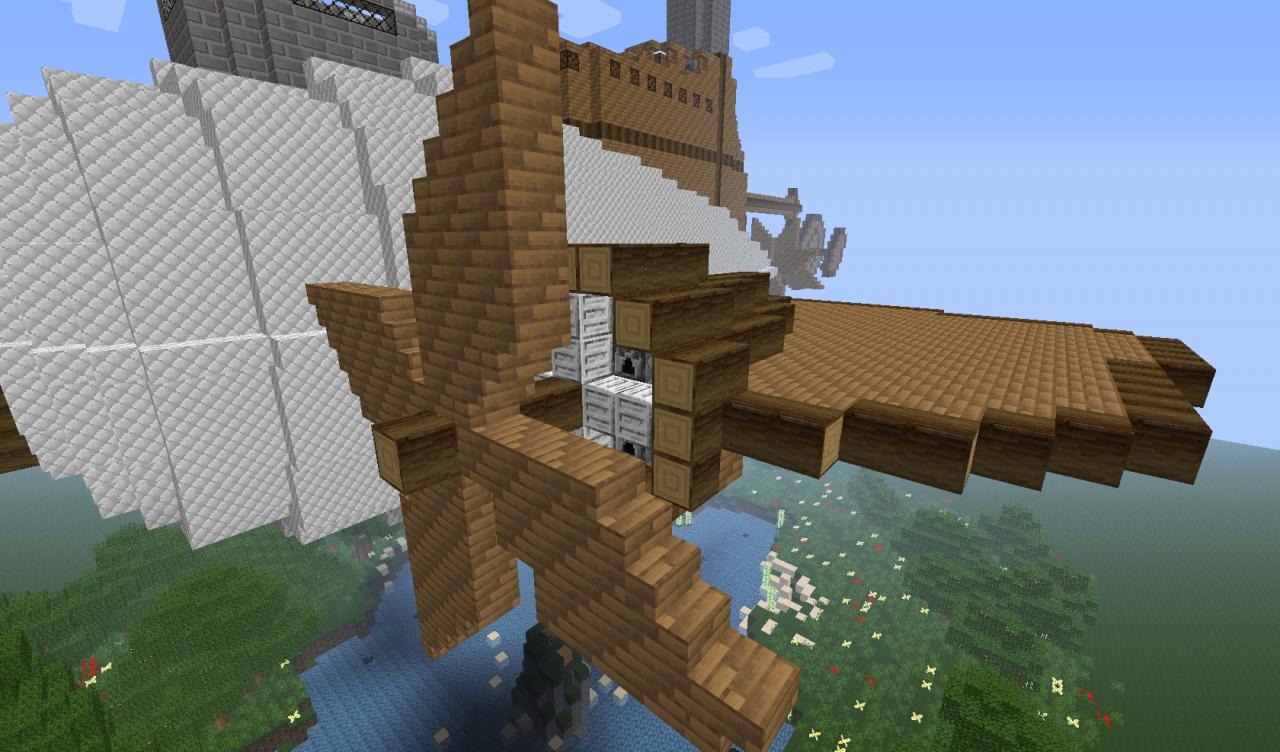 Raw Fish ( a steampunk airship ) Minecraft Map
