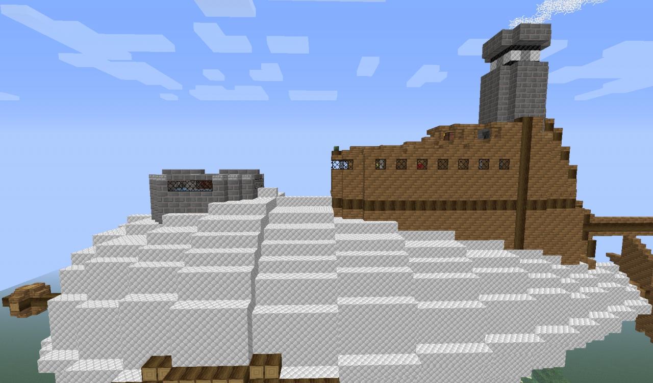 Raw Fish ( a steampunk airship ) Minecraft Map