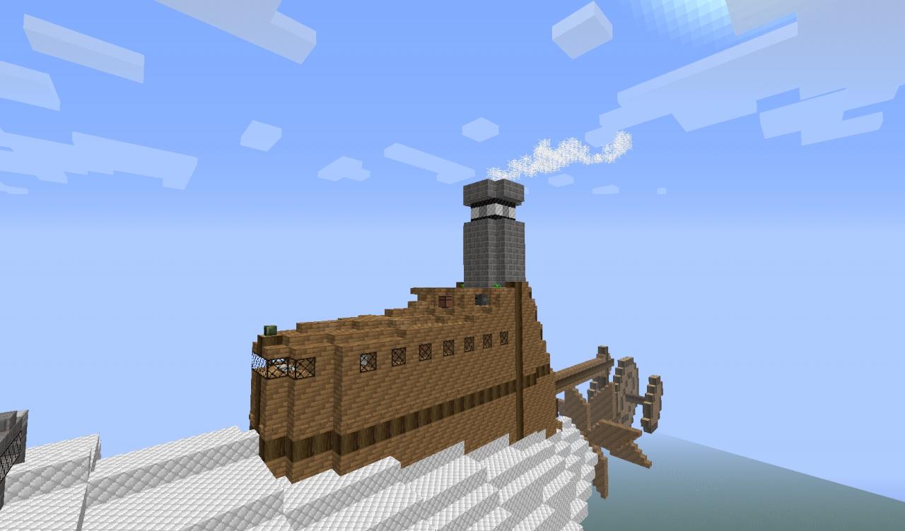 Raw Fish ( a steampunk airship ) Minecraft Map