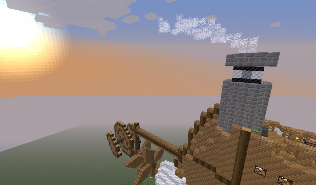 Raw Fish ( a steampunk airship ) Minecraft Map