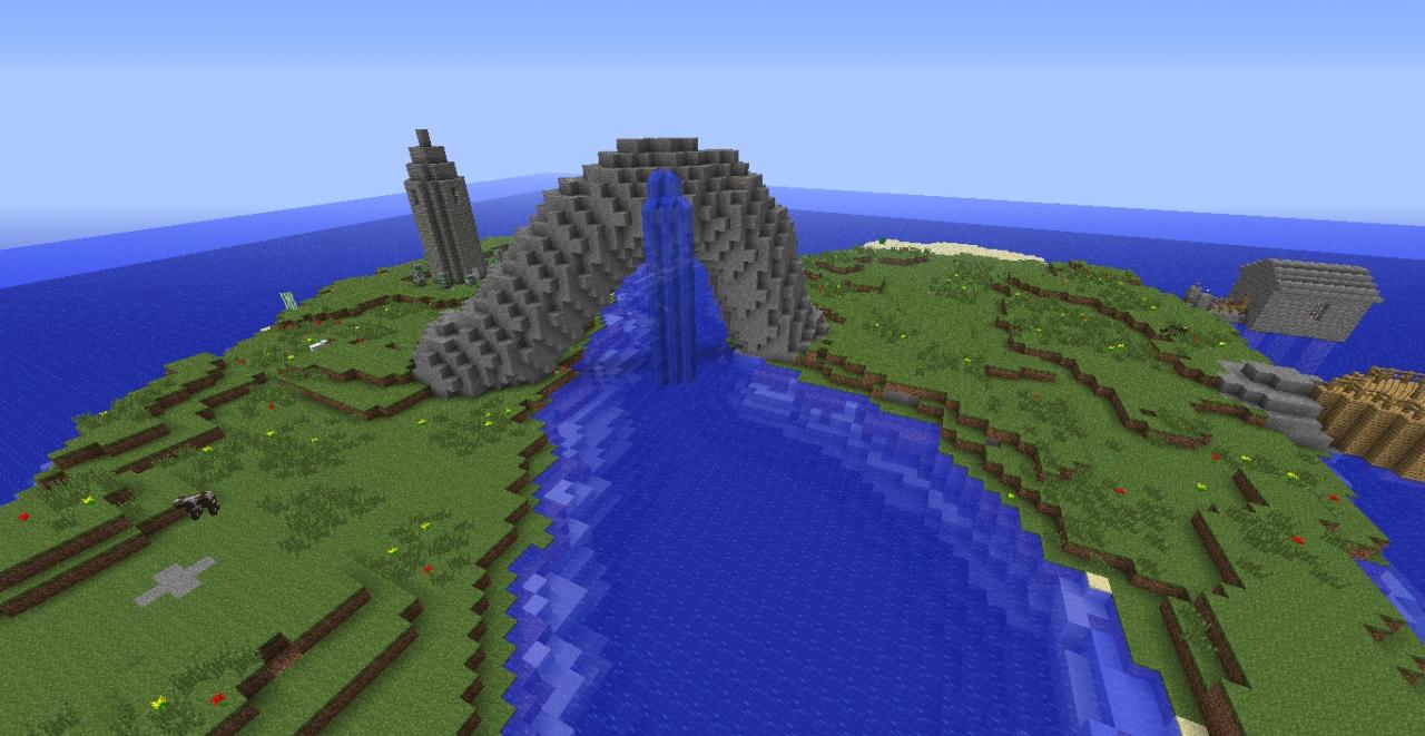 Survival island and nether Minecraft Map