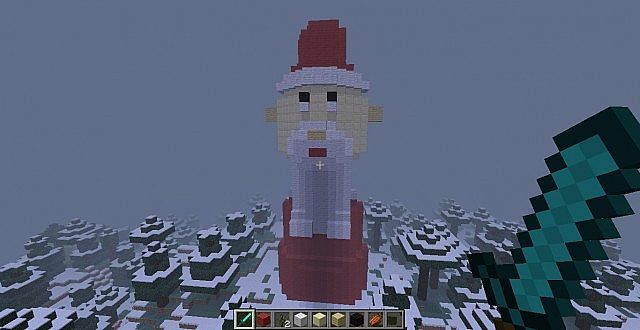 Giant Santa Claus + present model Minecraft Map