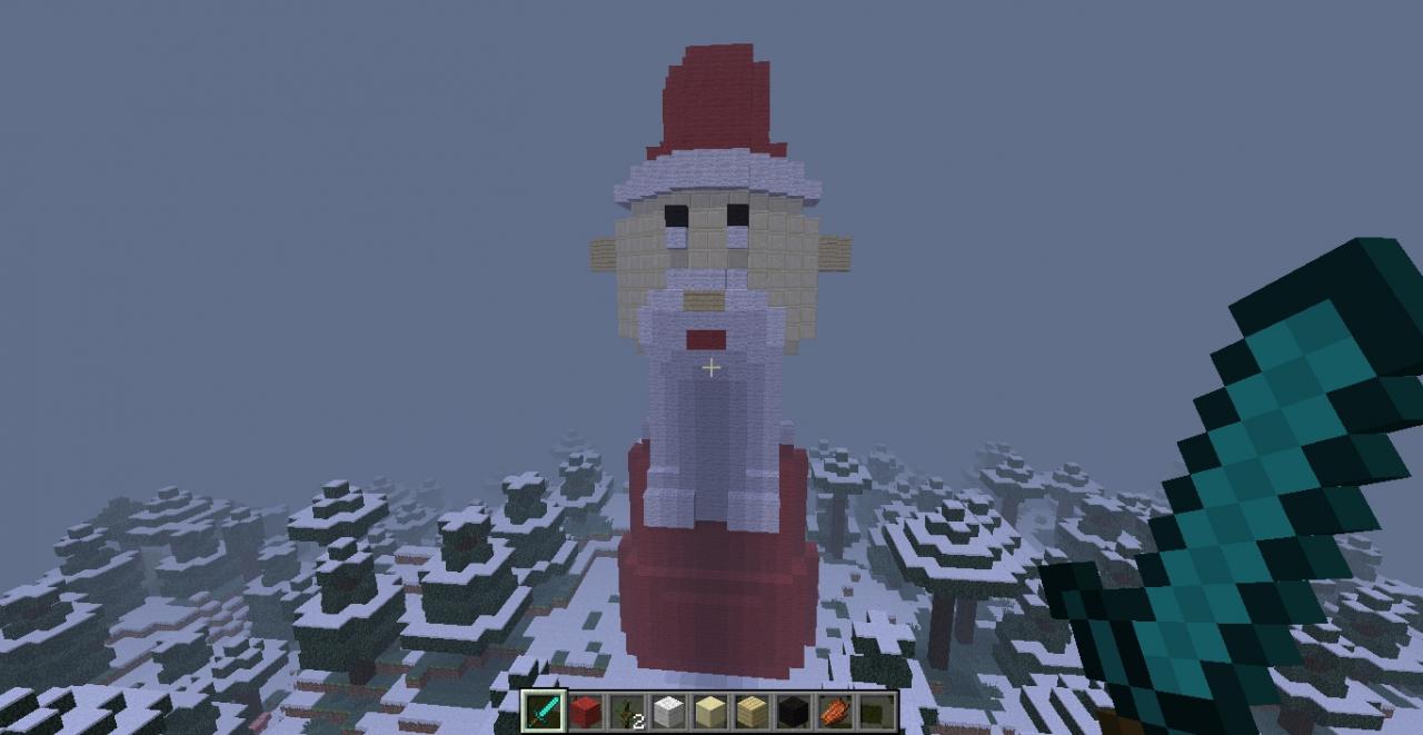 Giant Santa Claus + present model Minecraft Map