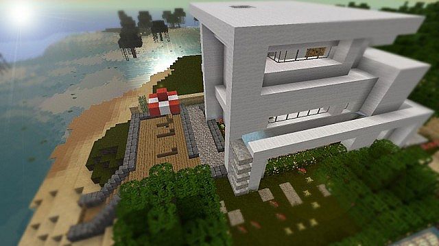 Three-story Modern House Minecraft Map