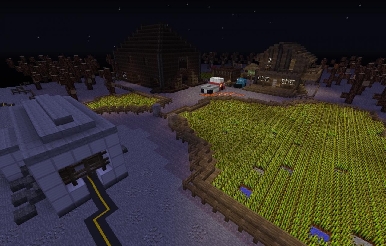 Craft of duty Black blocks ll Zombies Tranzit Minecraft Map