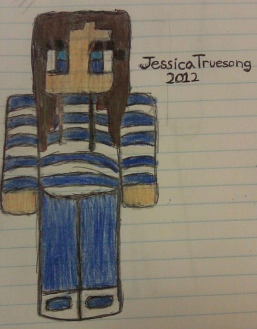 Minecraft Skin Drawing -- JessicaTruesong