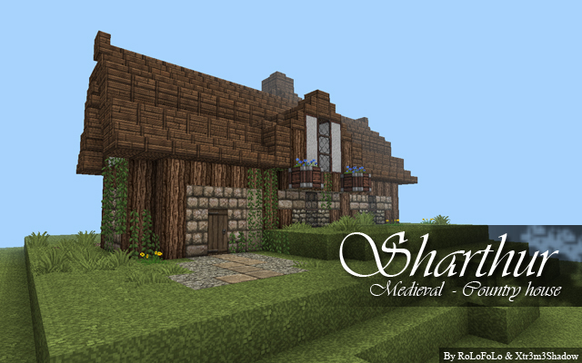 Medieval country house with tower and balcony - Sharthur Minecraft Map