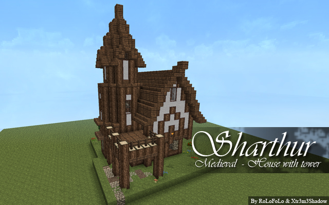 Medieval house with tower - Sharthur Minecraft Map