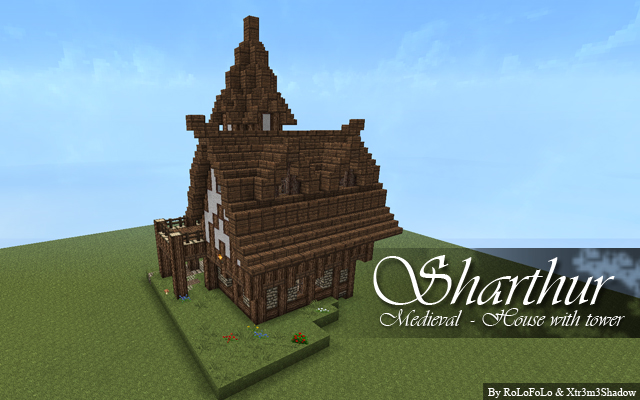 Medieval house with tower - Sharthur Minecraft Map