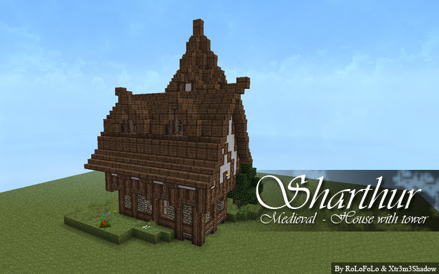 Medieval house with tower - Sharthur Minecraft Map