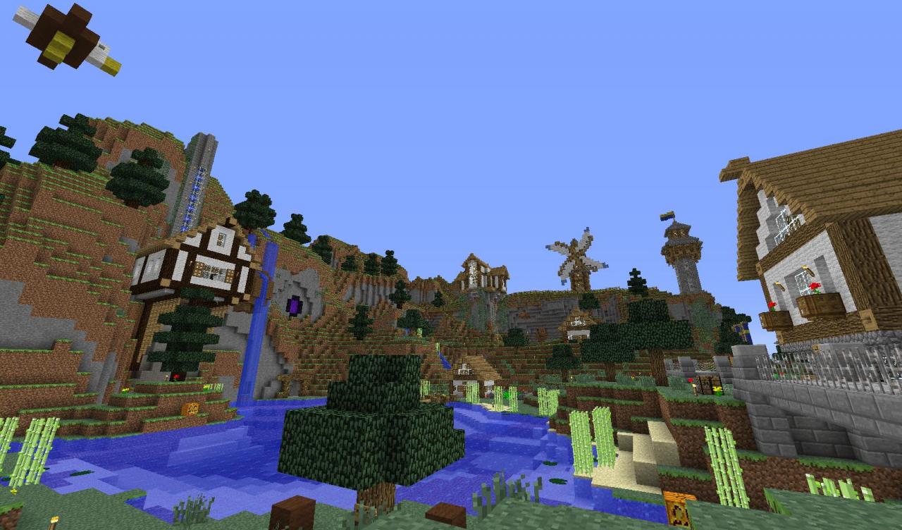 Water Wheel Skelly Grinder [Survival] Minecraft Map