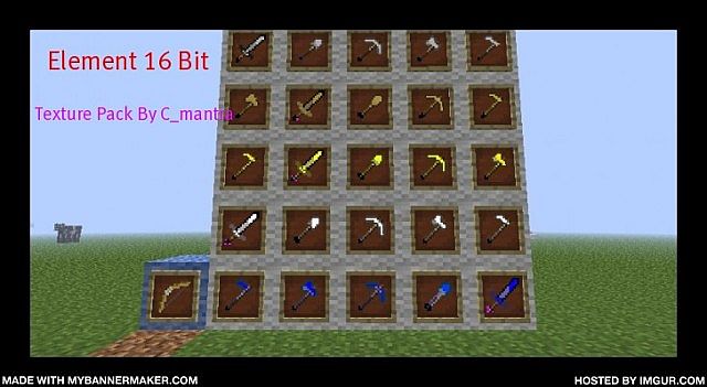 Element 16 Bit [Simple Texture Pack By C_mantra] Minecraft Texture Pack