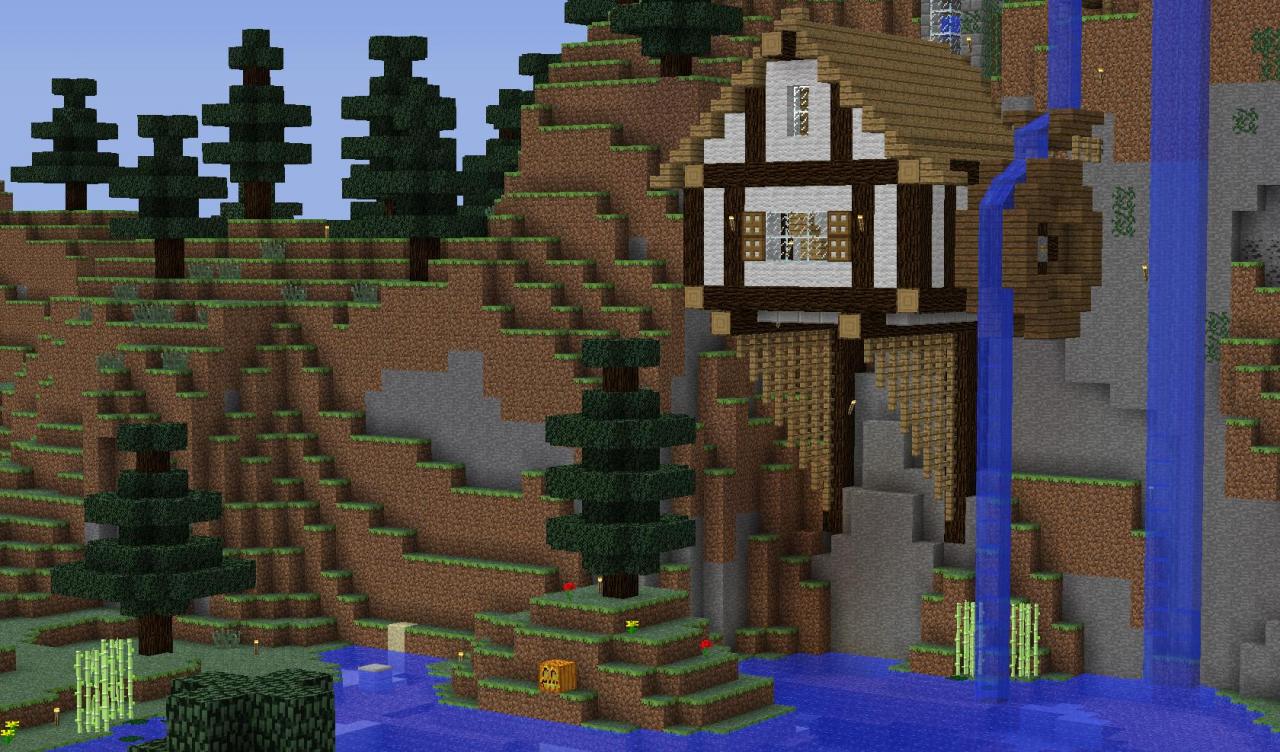 Water Wheel Skelly Grinder [Survival] Minecraft Map