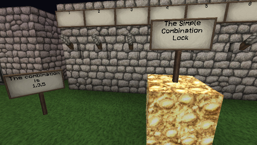 Door with 6 Combination Lock Minecraft Map