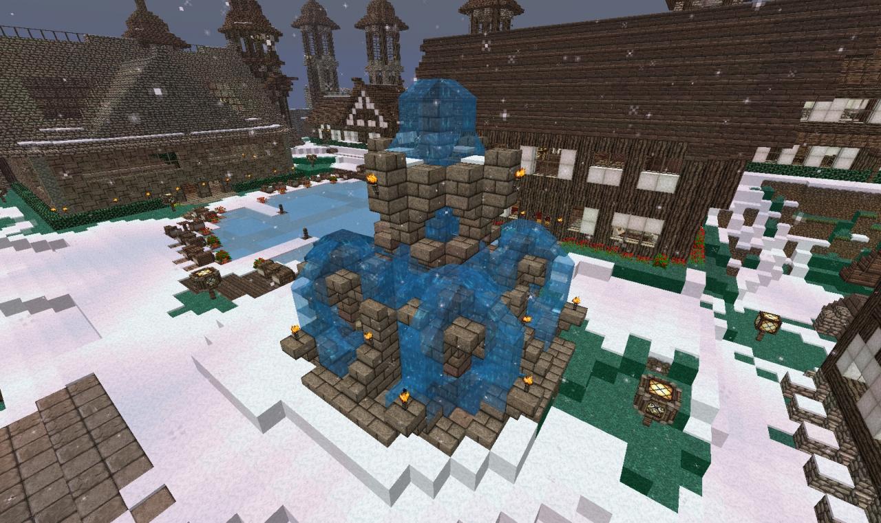 Large Water Fountain Minecraft Map