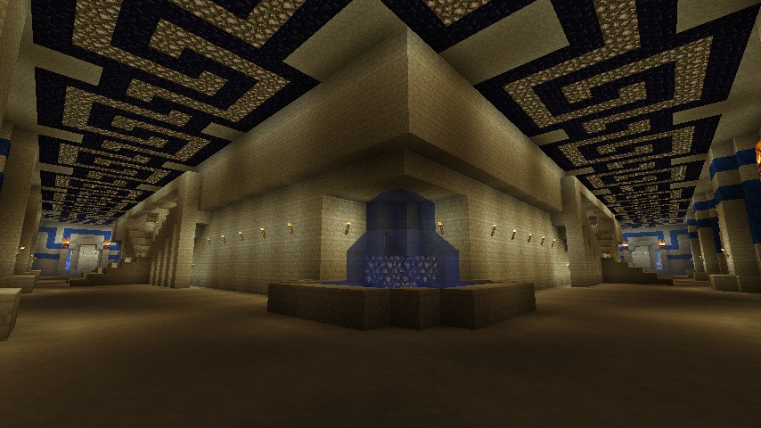 Highly detailed Sandstone Arena (spleef pvp mob or spawn) Minecraft Map