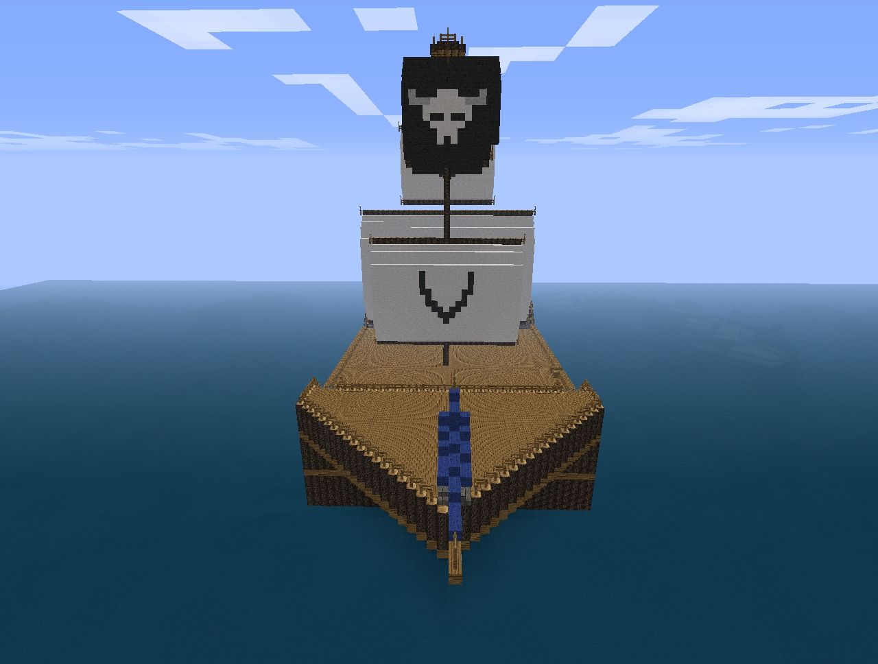Giant pirate ship shematic with many TNT cannons Minecraft Map