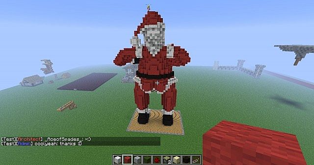 Santa 3d pixel-art Minecraft Map