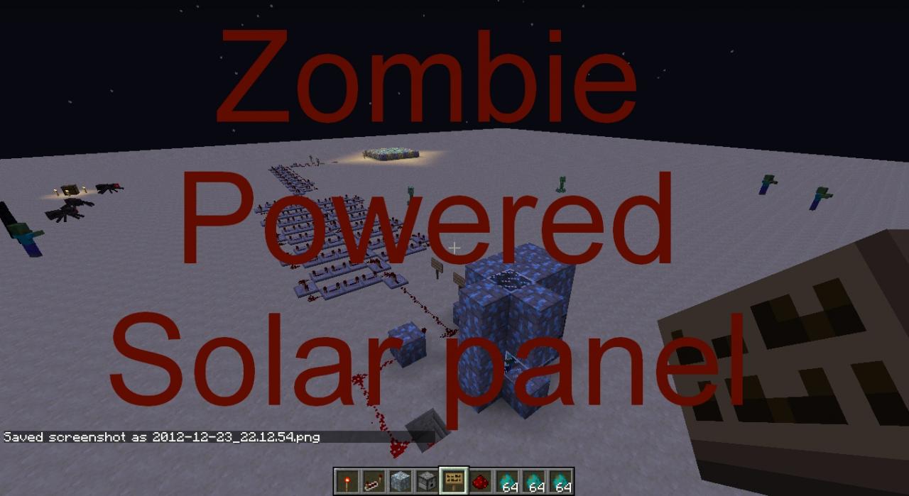 Zombie Powered Solar Panel! (100% vanilla) Minecraft Map