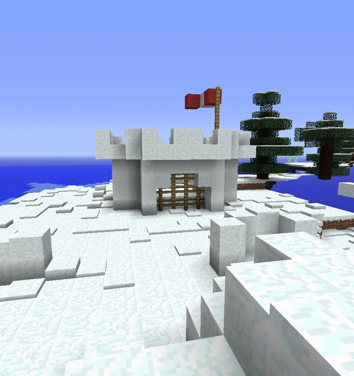 cute little snowball battlefield. Minecraft Map
