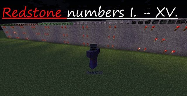 Redstone numbers I. to XV. - RadekCzE Minecraft Map