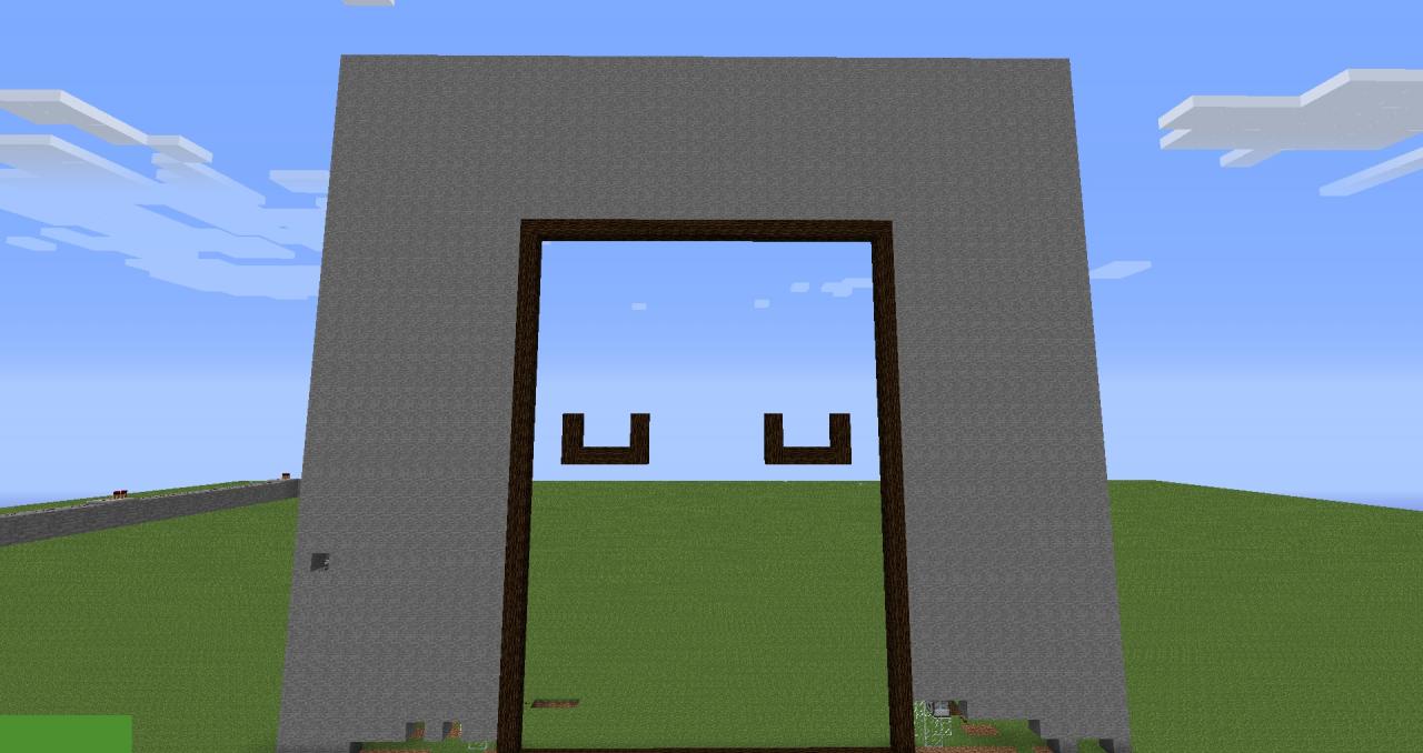 Massive Door Opens In Secounds! (No TNT!) * (No Pistons) Minecraft Map