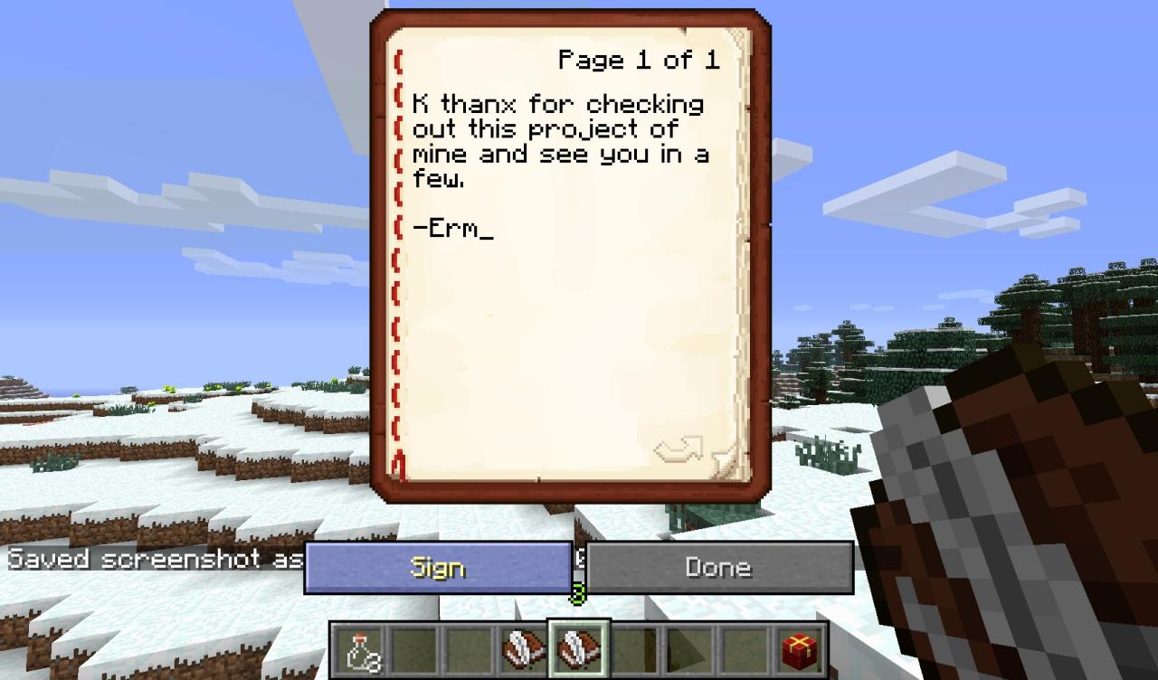 MIneCraft HomeMade Books Minecraft Map