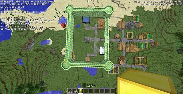 diamond and gold block castle Minecraft Map