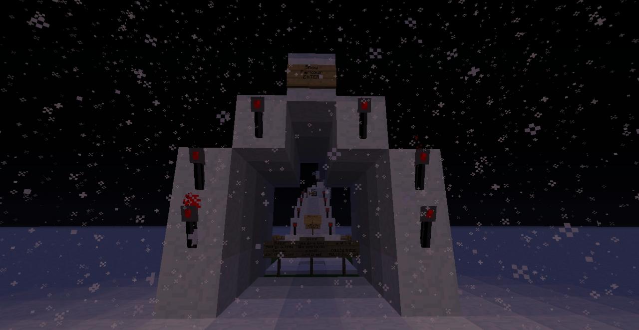 Xtreme Snow Parkour Tower Minecraft Map