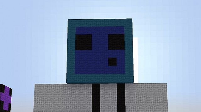 Blue Slime man Skin 3D Pixelart Minecraft Map