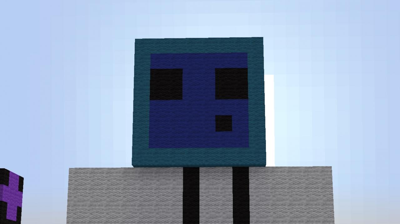 Blue Slime man Skin 3D Pixelart Minecraft Map