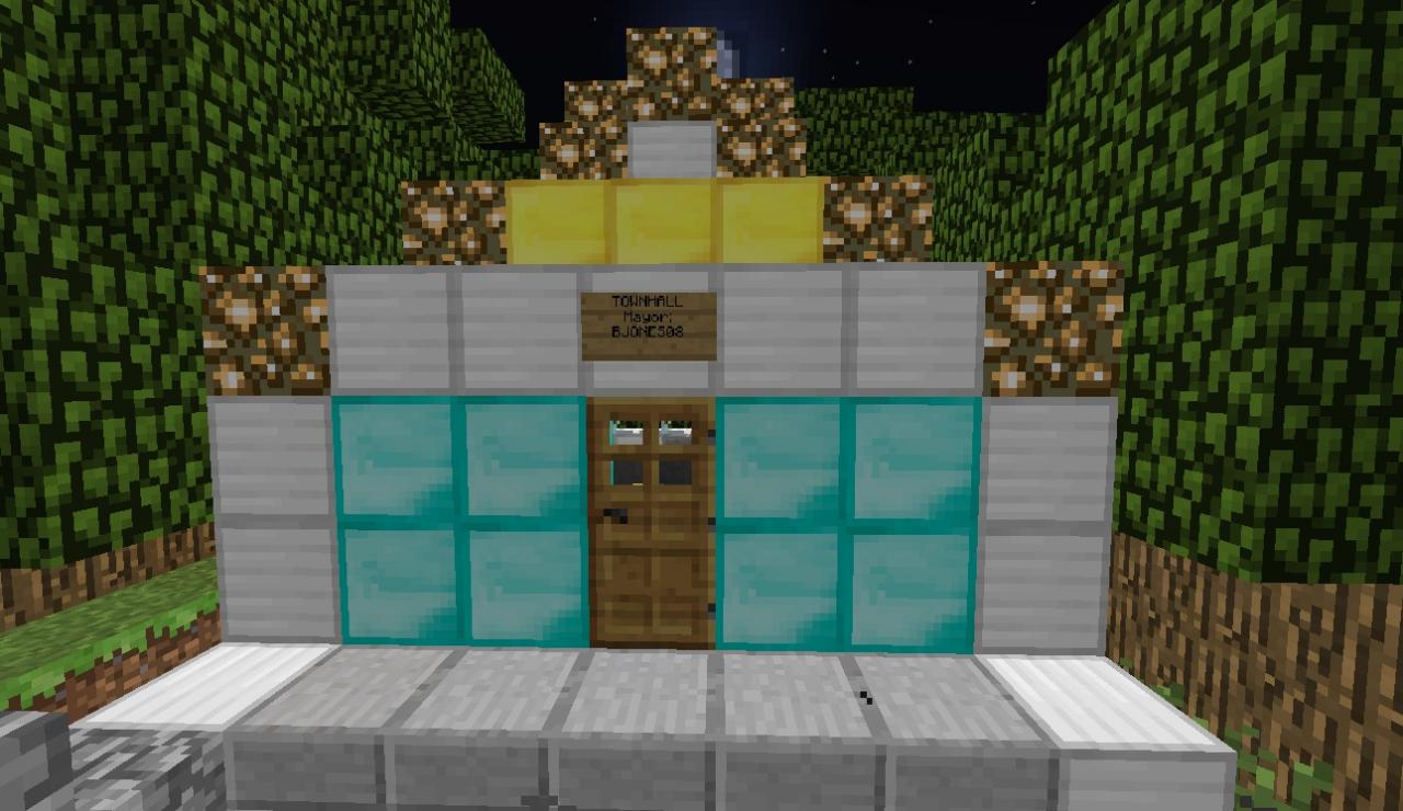 Awesome city with train station and secret spawn point. Minecraft Map