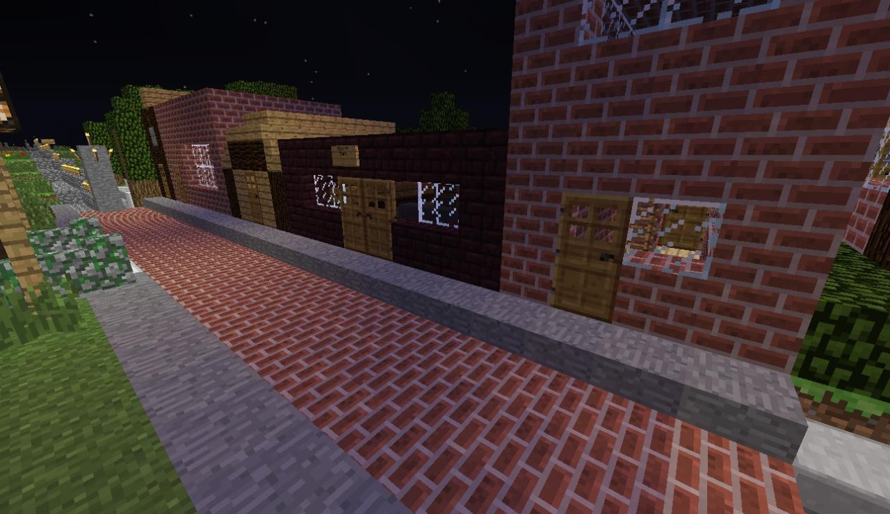 Awesome city with train station and secret spawn point. Minecraft Map