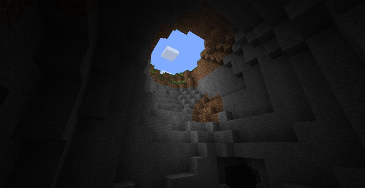 Village with a big cave Minecraft Map