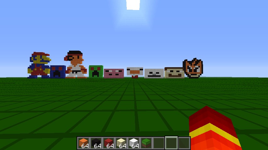 pixel art Minecraft Map