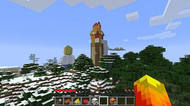 Giant Torch House Minecraft Map