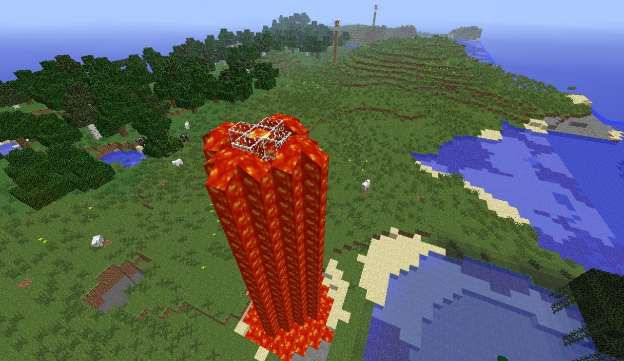 Awesome city with train station and secret spawn point. Minecraft Map