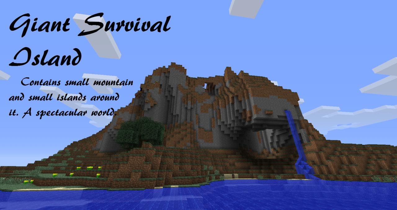 Enormous Survival Island (A Must See)!!!! Minecraft Map