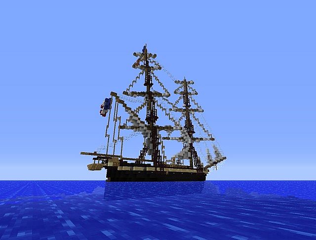 French 16-gun brig Minecraft Map