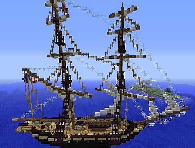 French 16-gun brig Minecraft Map