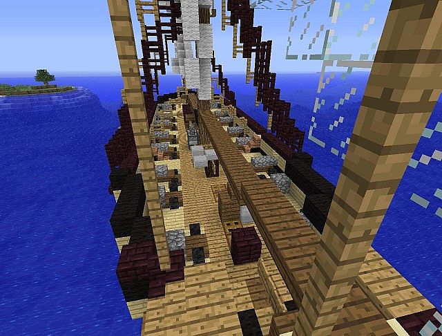 French 16-gun brig Minecraft Map