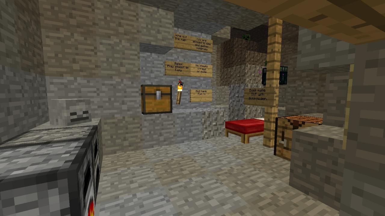 Herobrines cave Minecraft Map