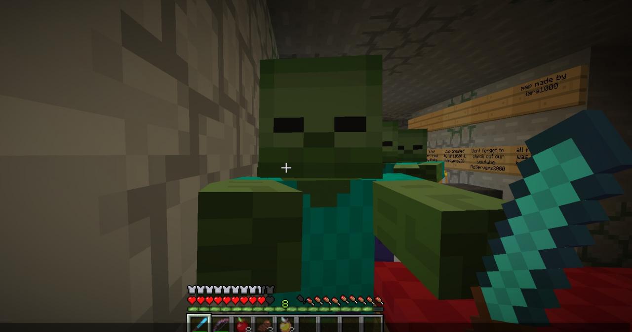 Zombie survival Lava Parkour Minecraft Map